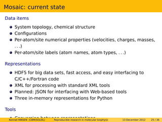 Reproducible research in molecular biophysics and structural biology | PPT