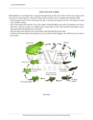 Class 8 reproduction in animals Study material pdf | PDF