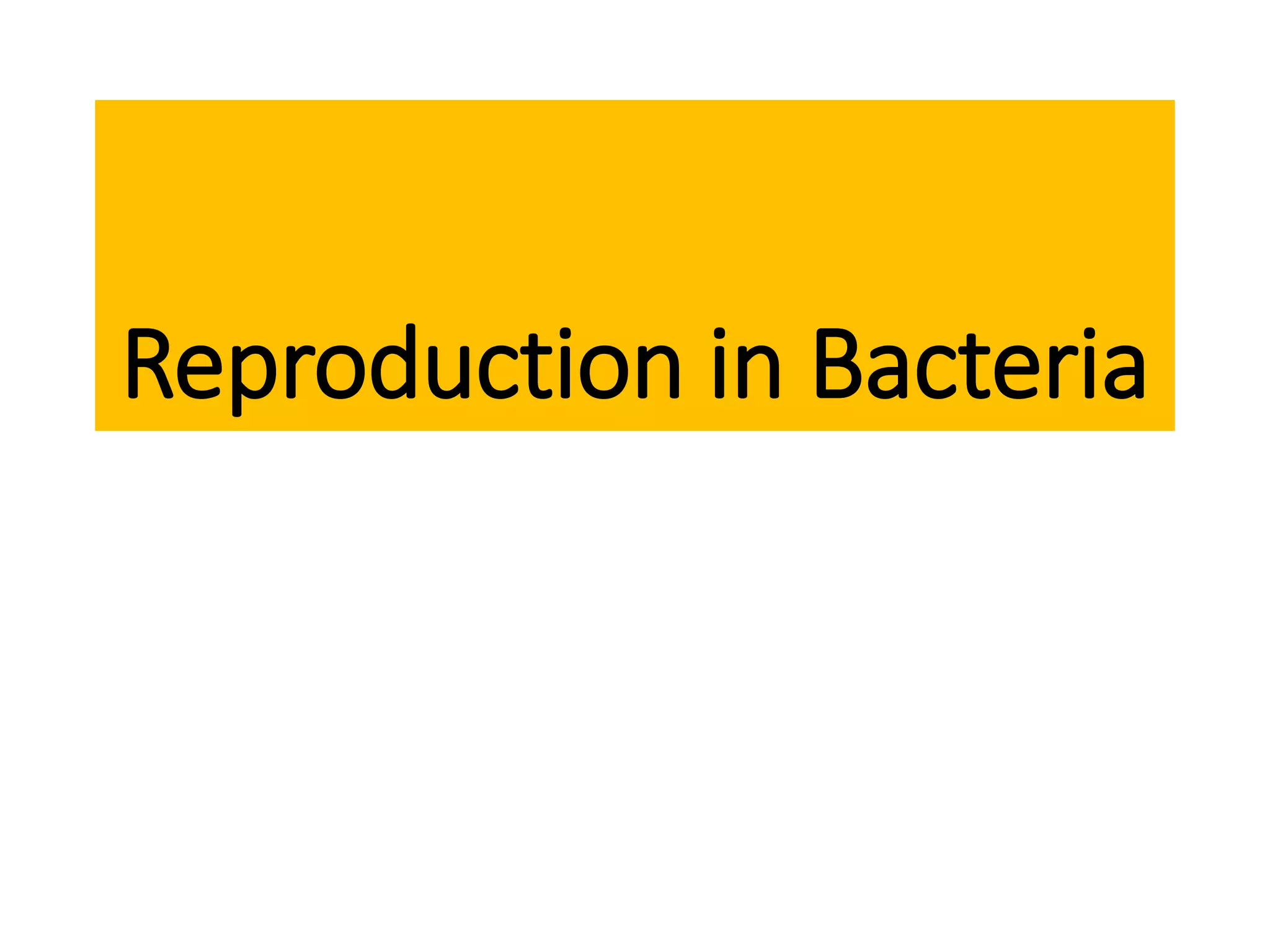 Reproduction in bacteria | PPTX