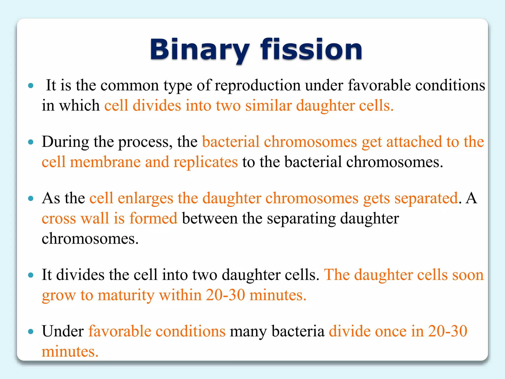 Reproduction in bacteria | PPTX