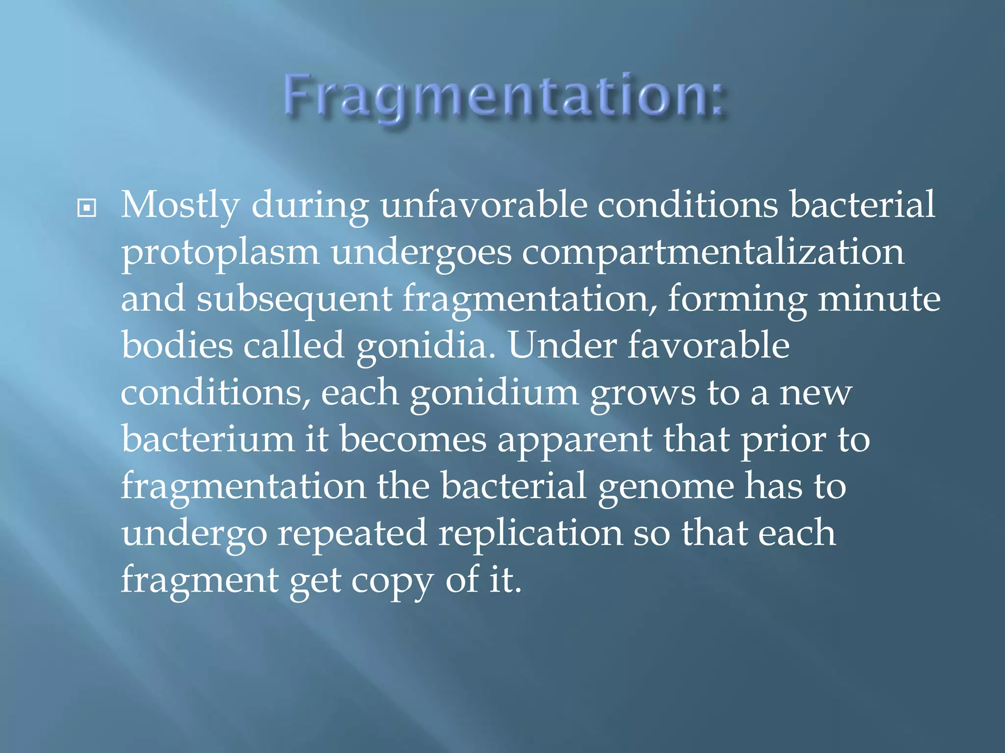 Reproduction in bacteria | PDF