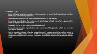 Reproduction in organisms | PPT