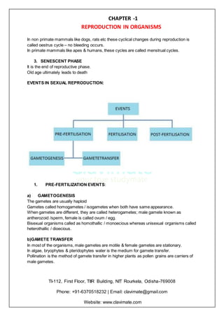 Chapter - 1 Class-12 Reproduction in organisms. | DOCX