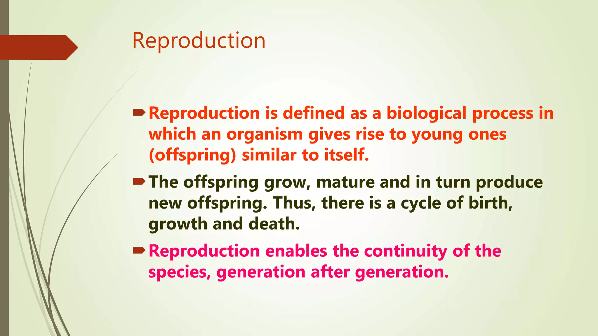 reproduction in organisms | PPT