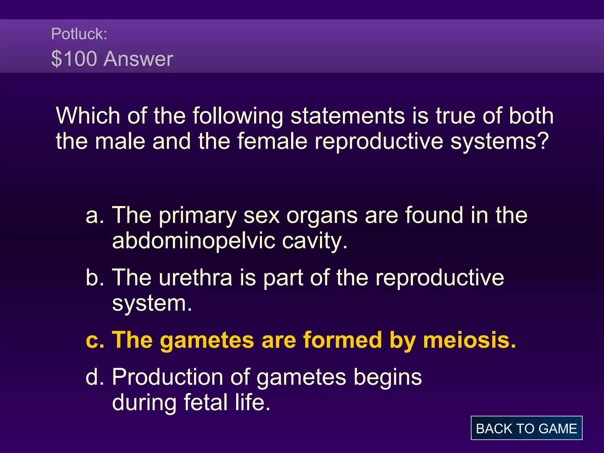 Reproduction jeopardy | PPT