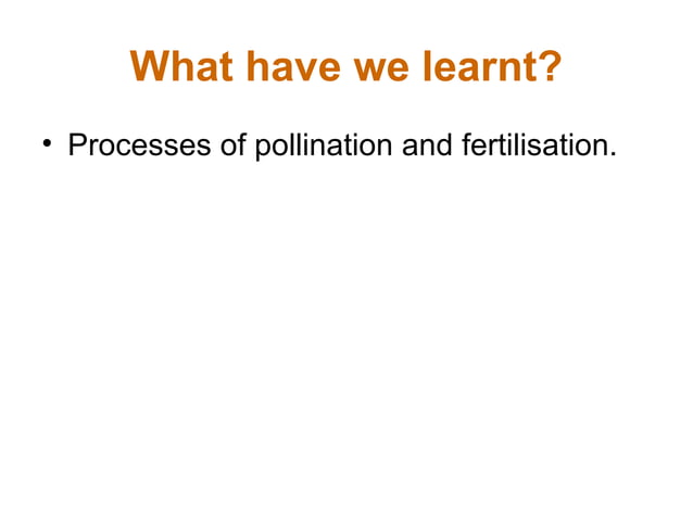Reproduction lesson 5a (pollination and fertilisation) | PPT
