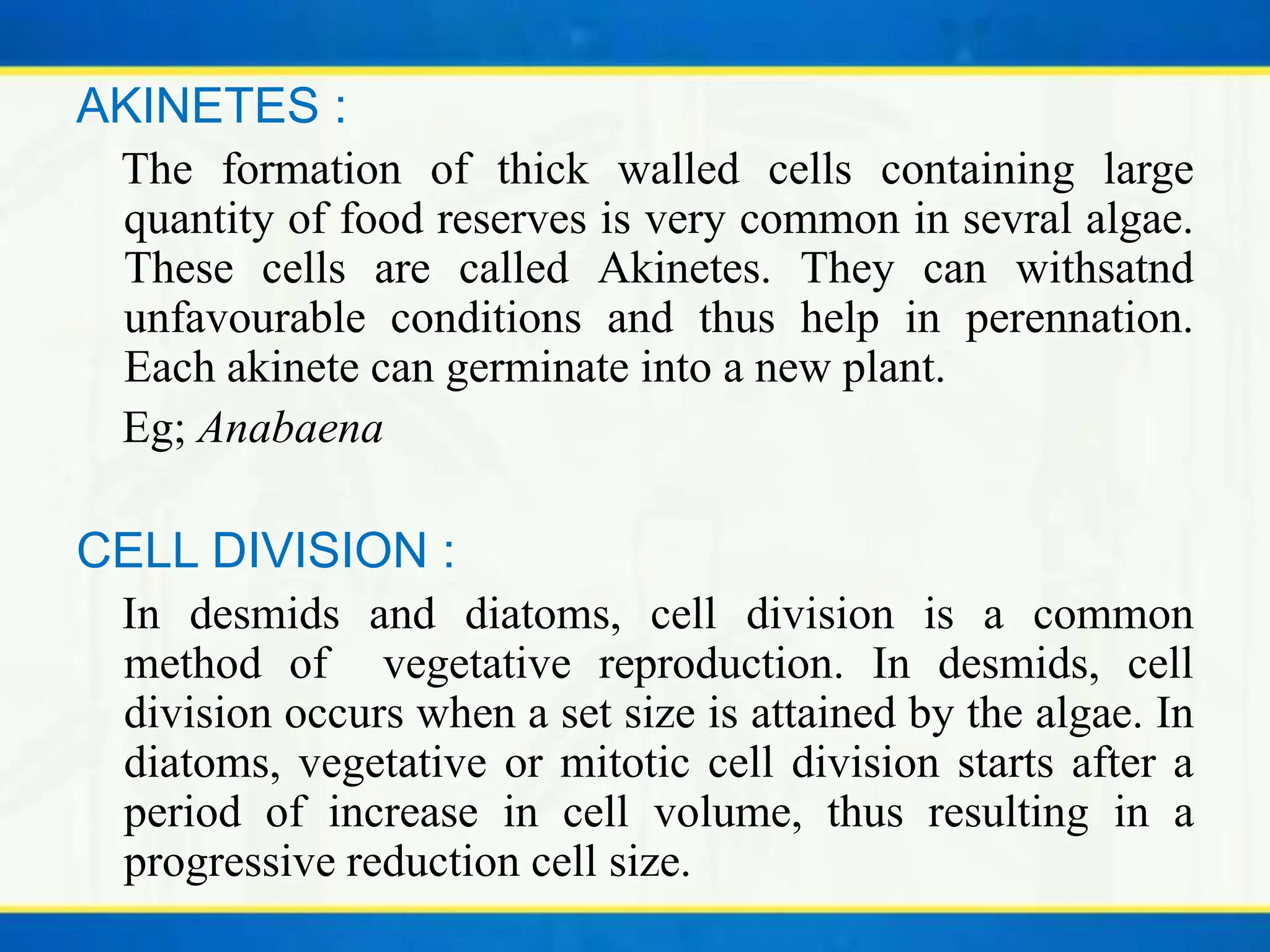 Reproduction of Algae | Vegetative, Asexual & Sexual reproduction | PPTX