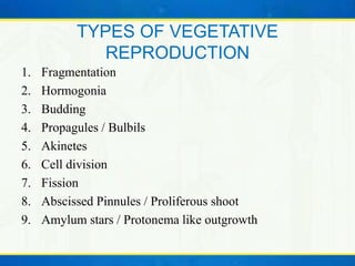 Reproduction of Algae | Vegetative, Asexual & Sexual reproduction | PPTX