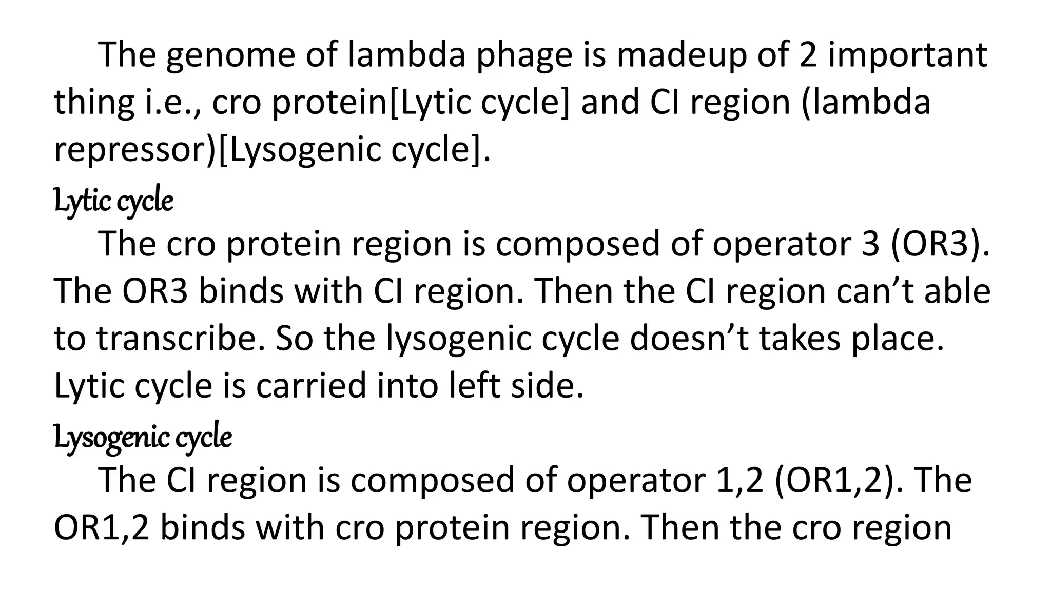 LAMBDA PHAGE AND THEIR REPRODUCTION | PPTX