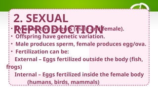 REPRODUCTIVE SYSTEMS AND ITS FUNCTIONS POWERPOINT | PPTX