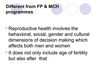 Reproductive health and programmes | PPT