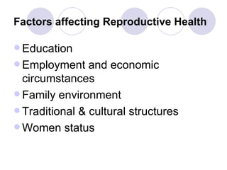 Reproductive health and programmes | PPT