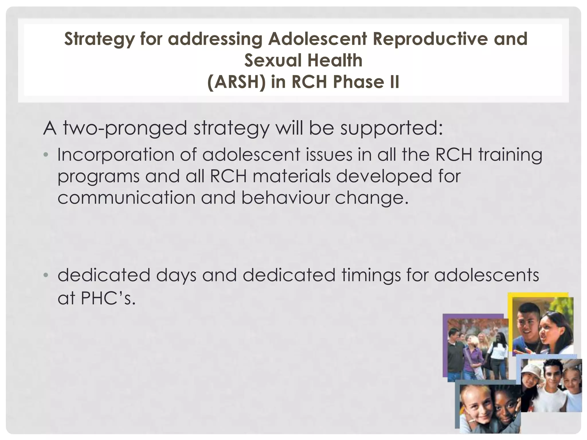 Reproductive and child health phase II | PPTX