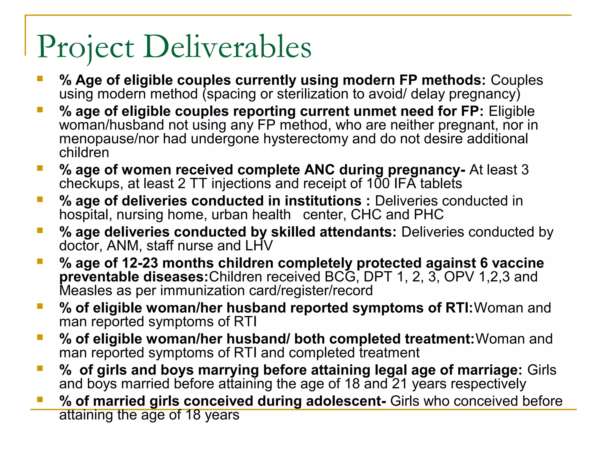 Reproductive and child health program | PPT