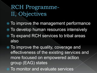 Reproductive and child health programme | PPTX