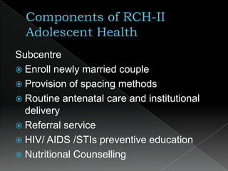 Reproductive and child health programme | PPTX