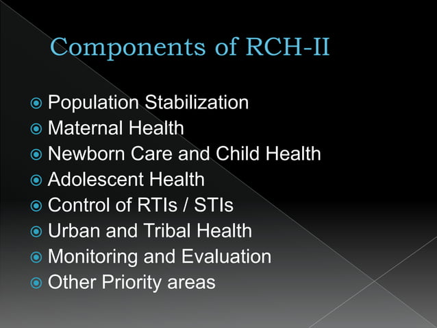 Reproductive and child health programme | PPTX