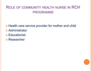Reproductive and child health programme vinod | PPT