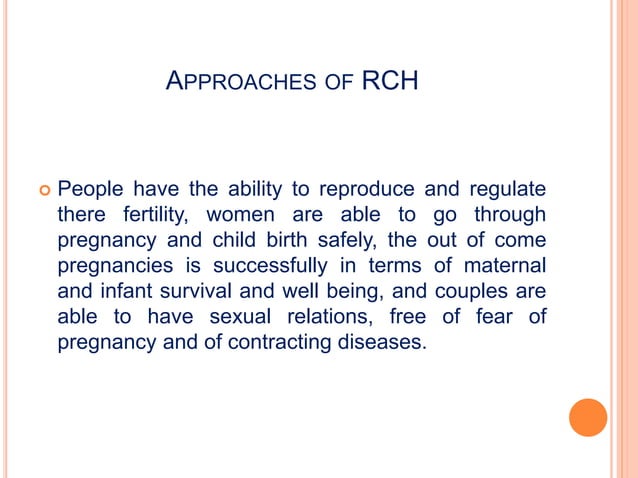 Reproductive and child health programme vinod | PPT