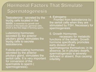 Reproductive and hormonal functions of the male | PPTX