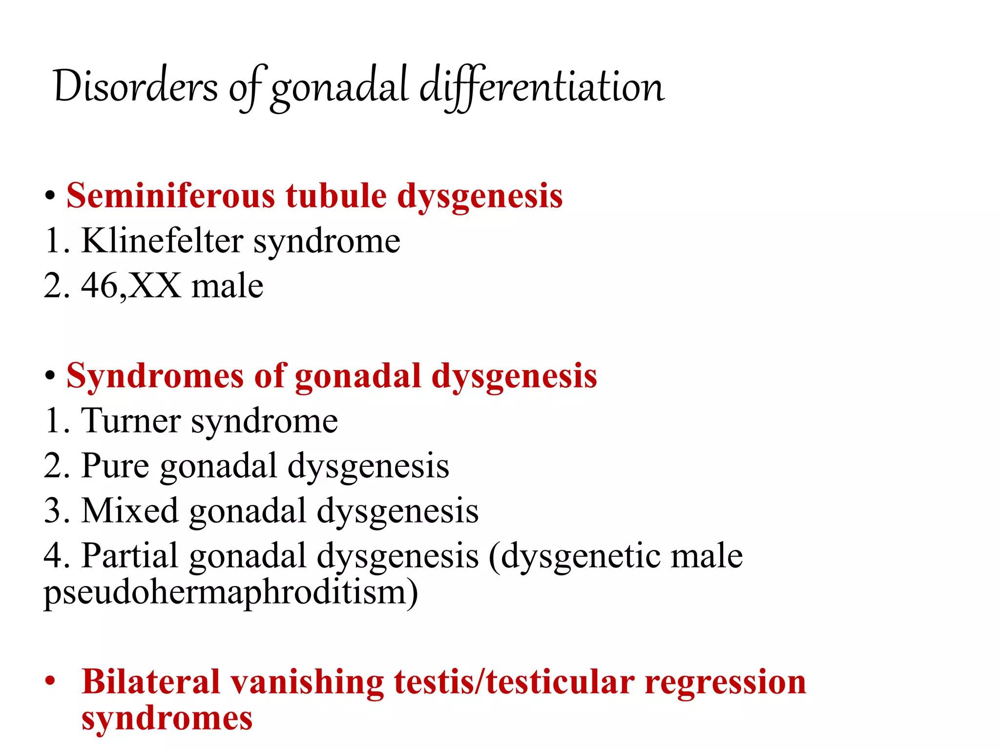 Sexual Differentiation During Development and Gonadal Dysgenesis | PPTX