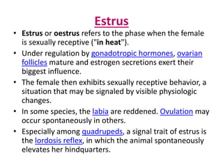 Reproductive cycles in mammals | PPTX