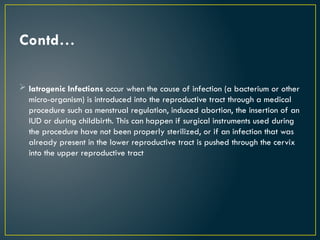 Reproductive disorders with details including sign and symptoms with ...