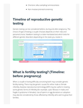 Reproductive Genetics: Introduction to Genetic Testing Options | PDF