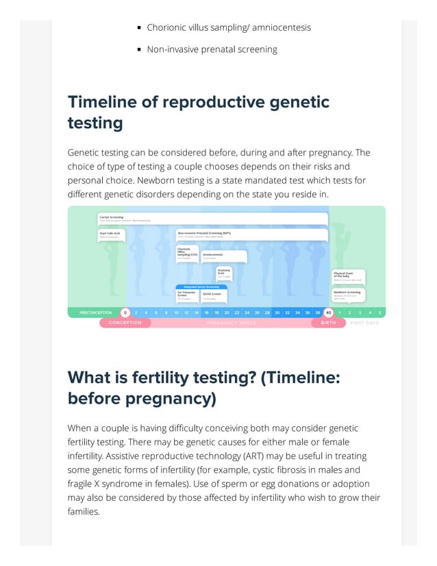 Reproductive Genetics: Introduction to Genetic Testing Options | PDF