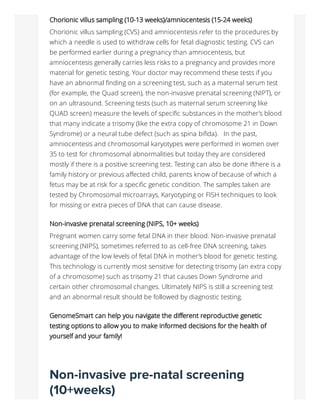 Reproductive Genetics: Introduction to Genetic Testing Options | PDF