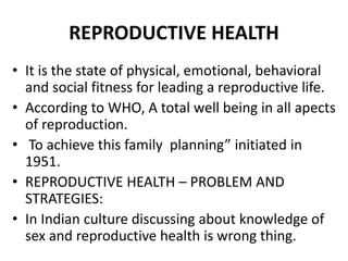 Chapter 4. Reproductive health | PPTX