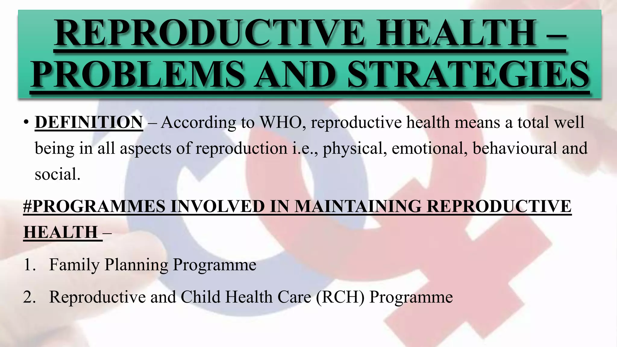 Reproductive health | PPTX