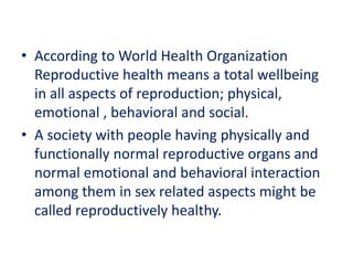 Reproductive health | PPTX