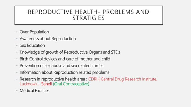 Reproductive health Class 12 CBSE | PPTX | Pregnancy | Reproductive Health