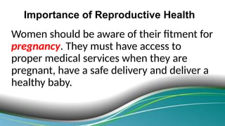 REPRODUCTIVE HEALTH.PPTX for GENDER and DEVELOPMENT | PPTX
