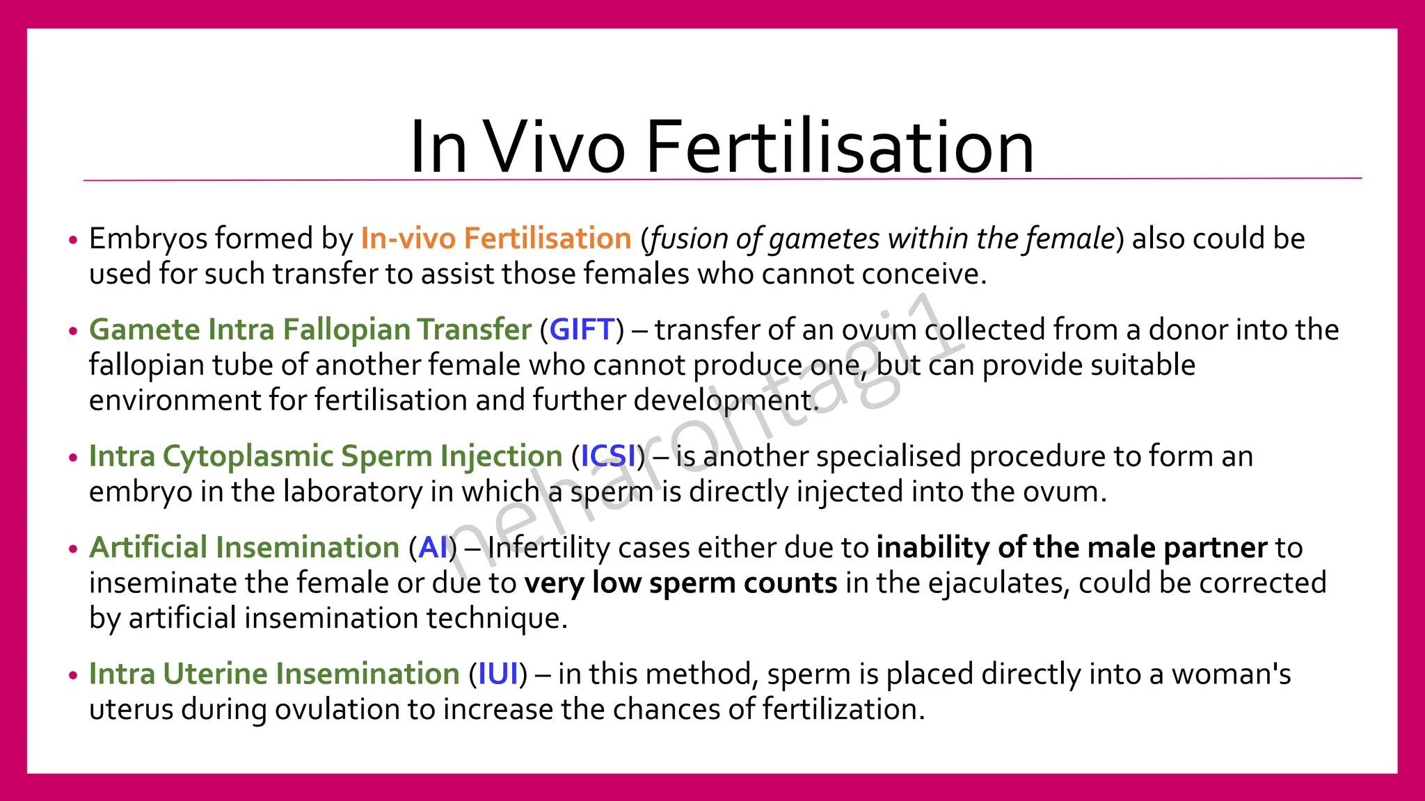 Reproductive Health Class 12th CBSE NCERT | PDF