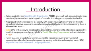 Reproductive Health Class 12th CBSE NCERT | PDF