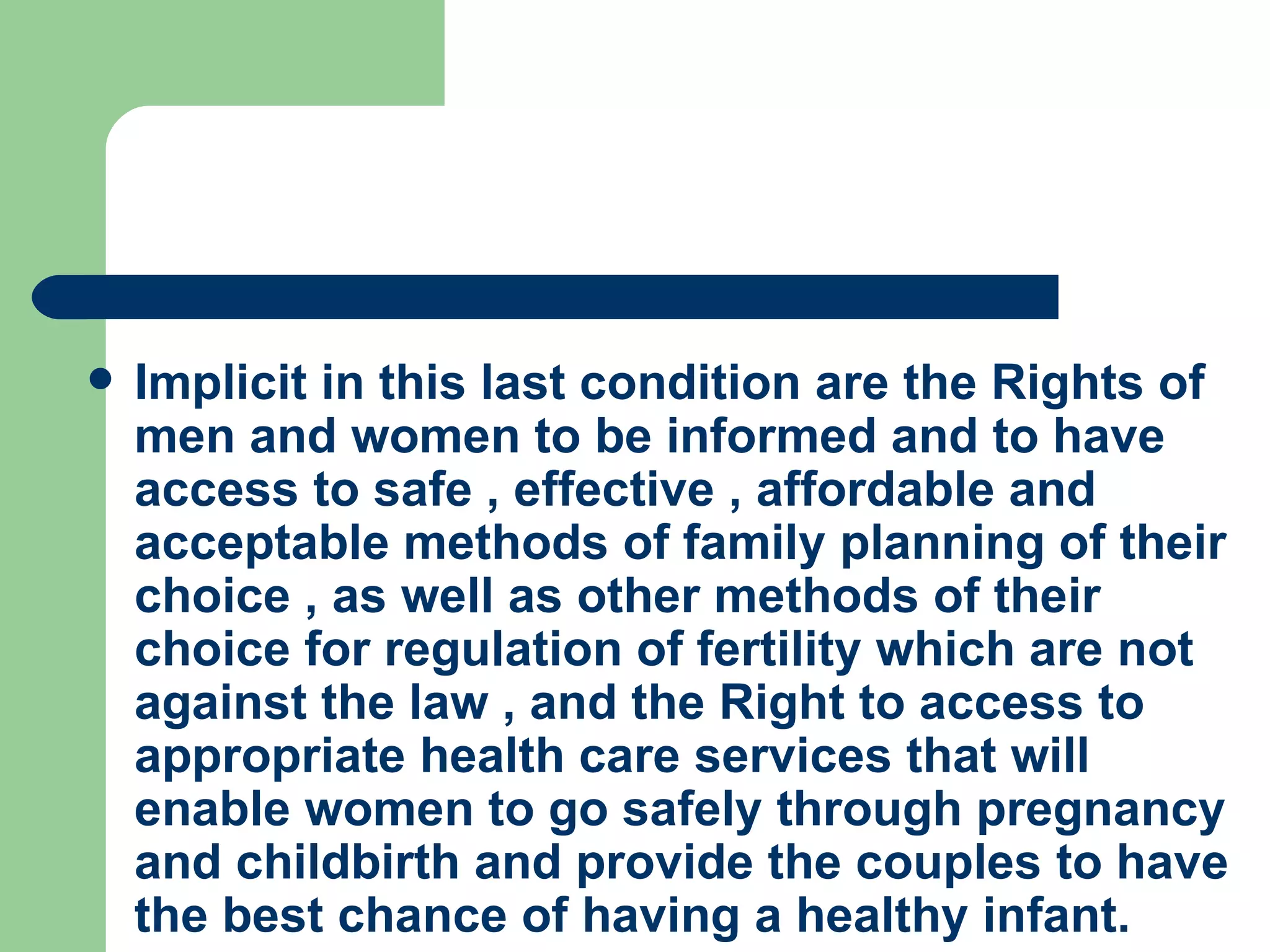 Reproductive Health And Rights | PPT