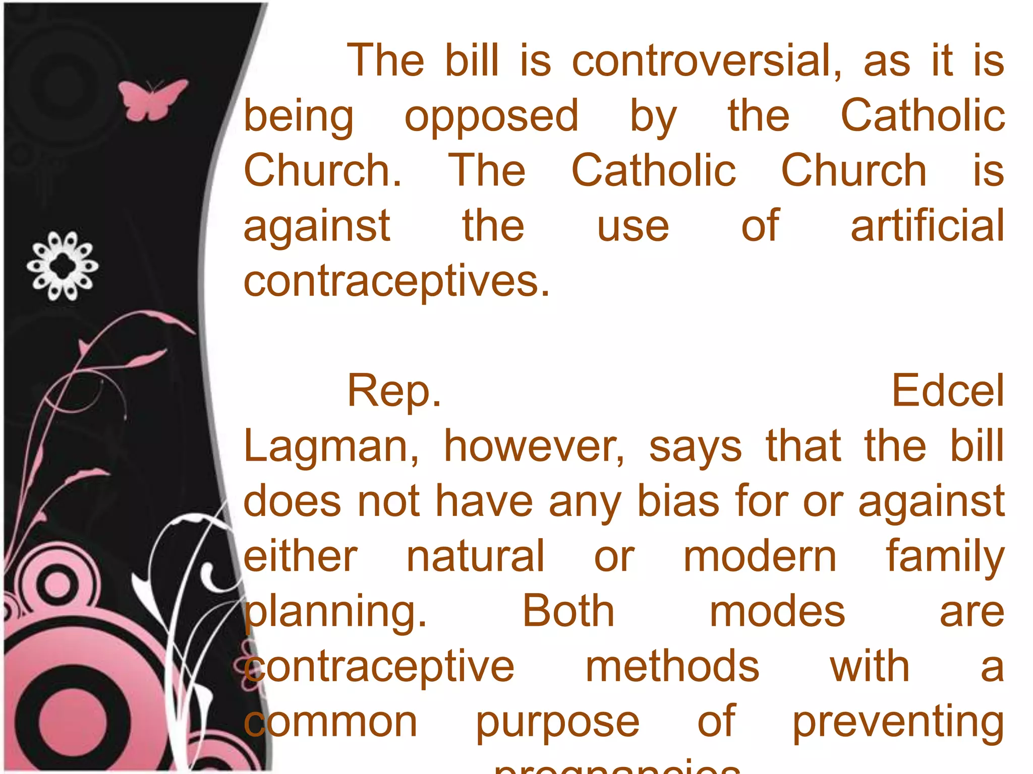 RH Bill in the Philippines | PPTX