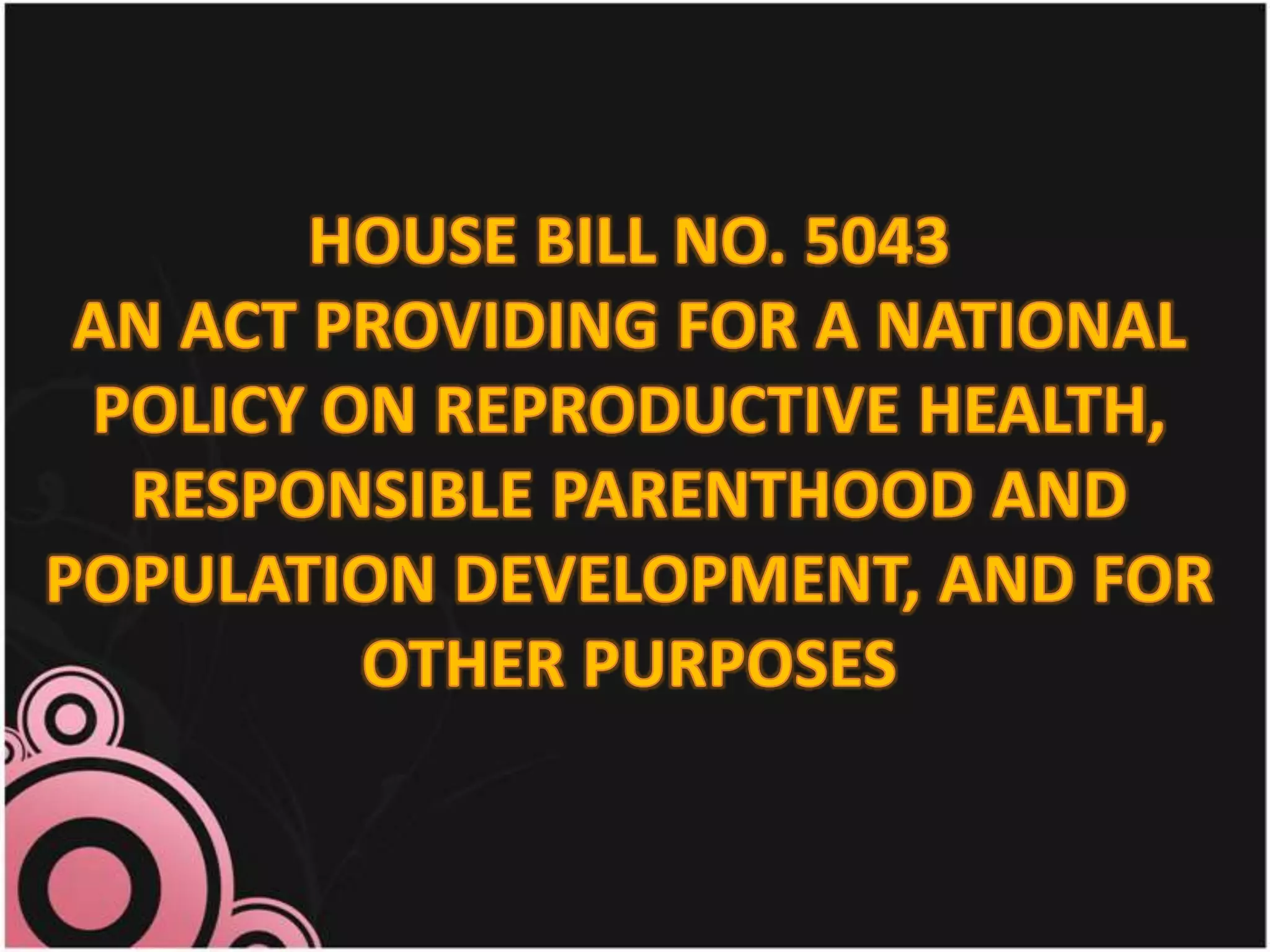 RH Bill in the Philippines | PPTX