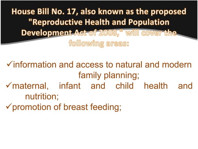 RH Bill in the Philippines | PPTX