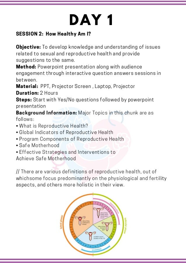 Reproductive health and family planning module