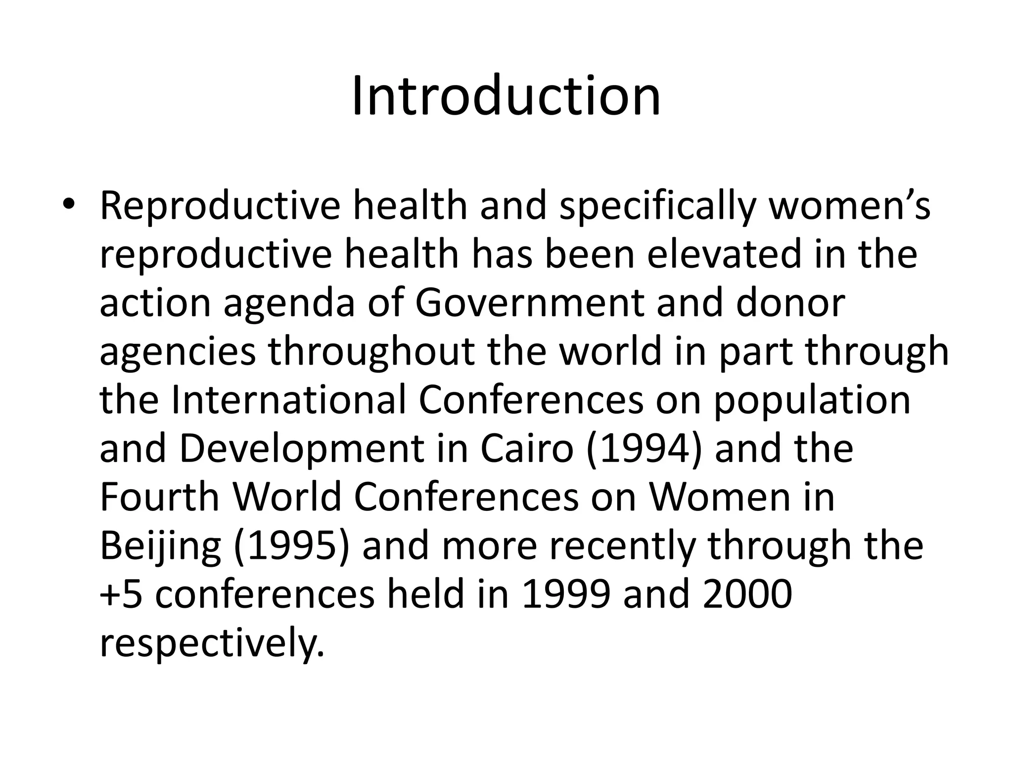Reproductive Health In Pakistan Pptx