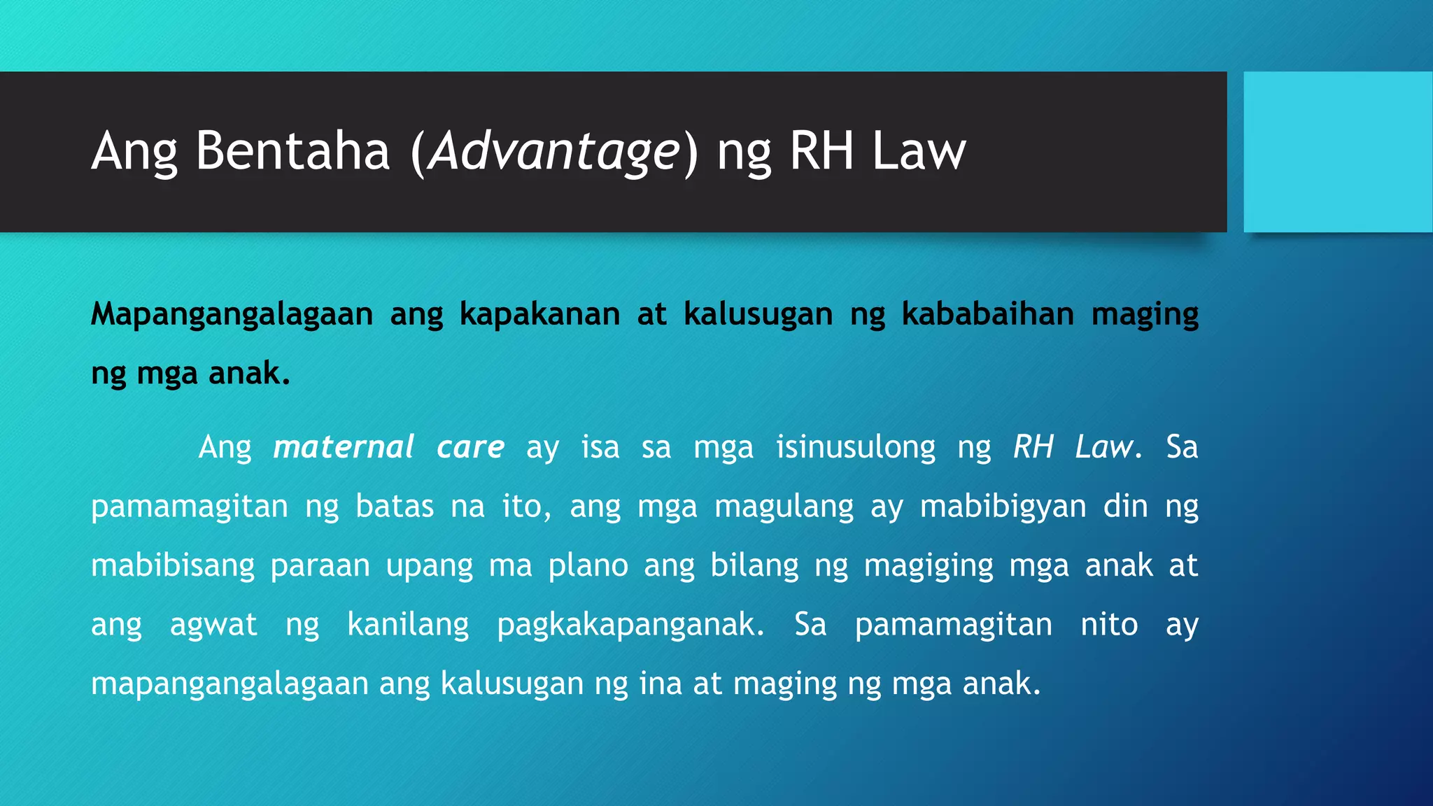 Reproductive Health Law | PPTX