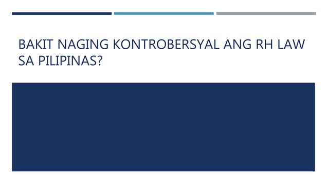 Reproductive health law ppt | PPTX