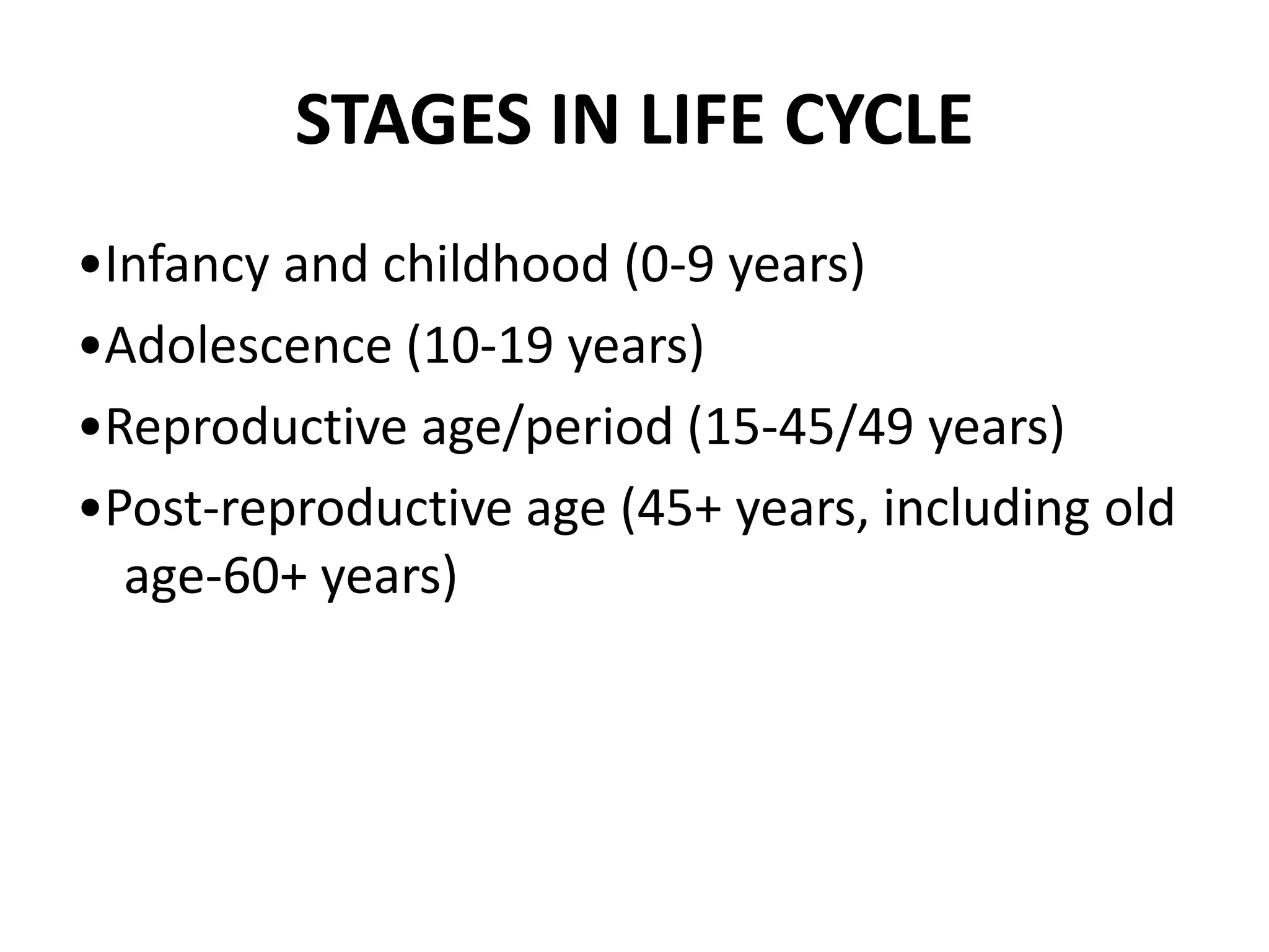 Reproductive health lifecycle approach | PPTX