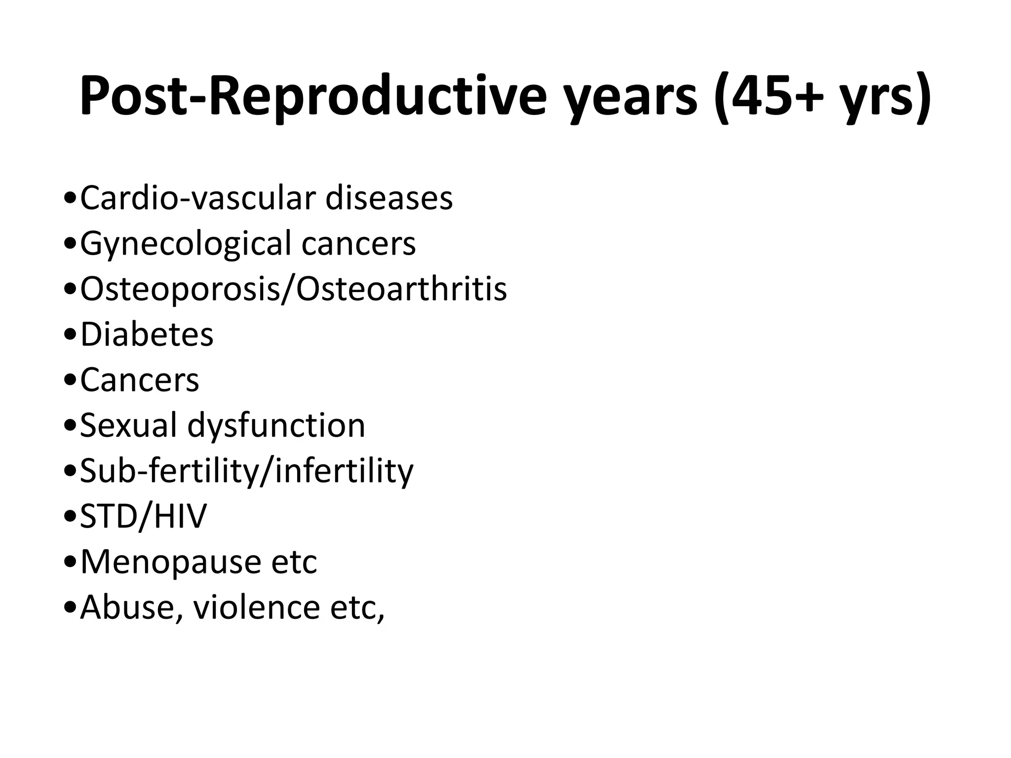 Reproductive health lifecycle approach | PPTX