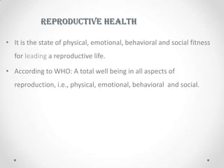 Reproductive Health, Grade 12 | PPTX