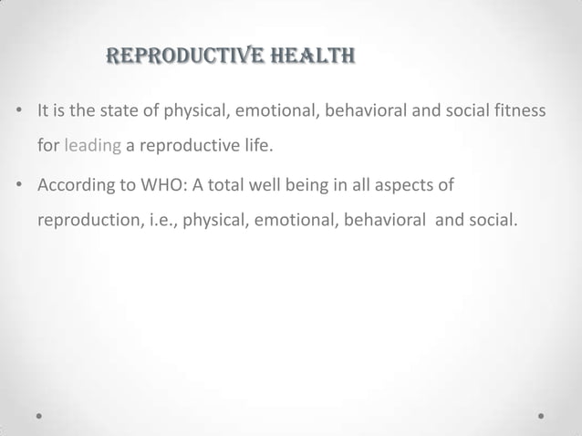 Reproductive Health, Grade 12 | PPTX