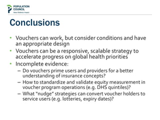 RH Vouchers and Health Systems | PPTX